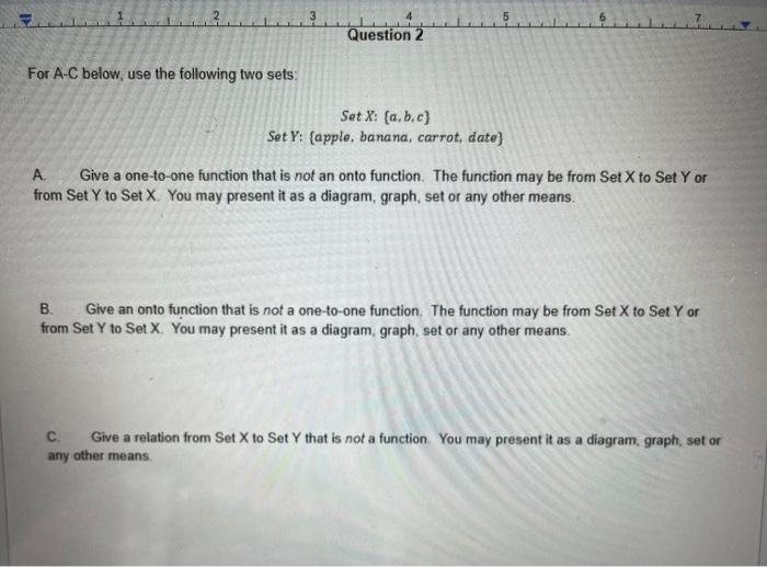 Solved For A-C below, use the following two sets: Set | Chegg.com