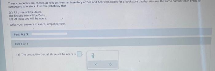 Solved Three computers are chosen at random from an | Chegg.com