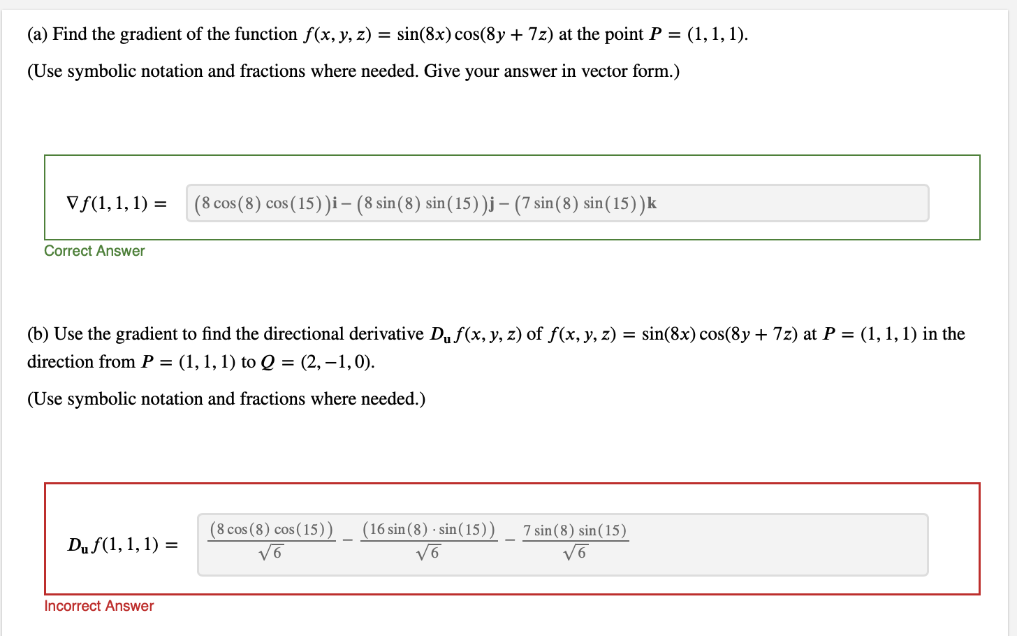 Solved by an EXPERT Find the gradient of the function f(x, ﻿y, ﻿z) = | Chegg.com