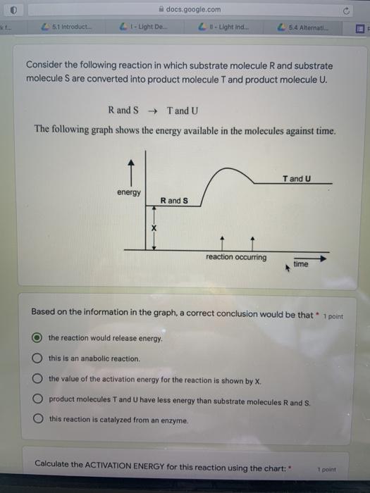 Solved Calculate the ACTIVATION ENERGY for this reaction | Chegg.com