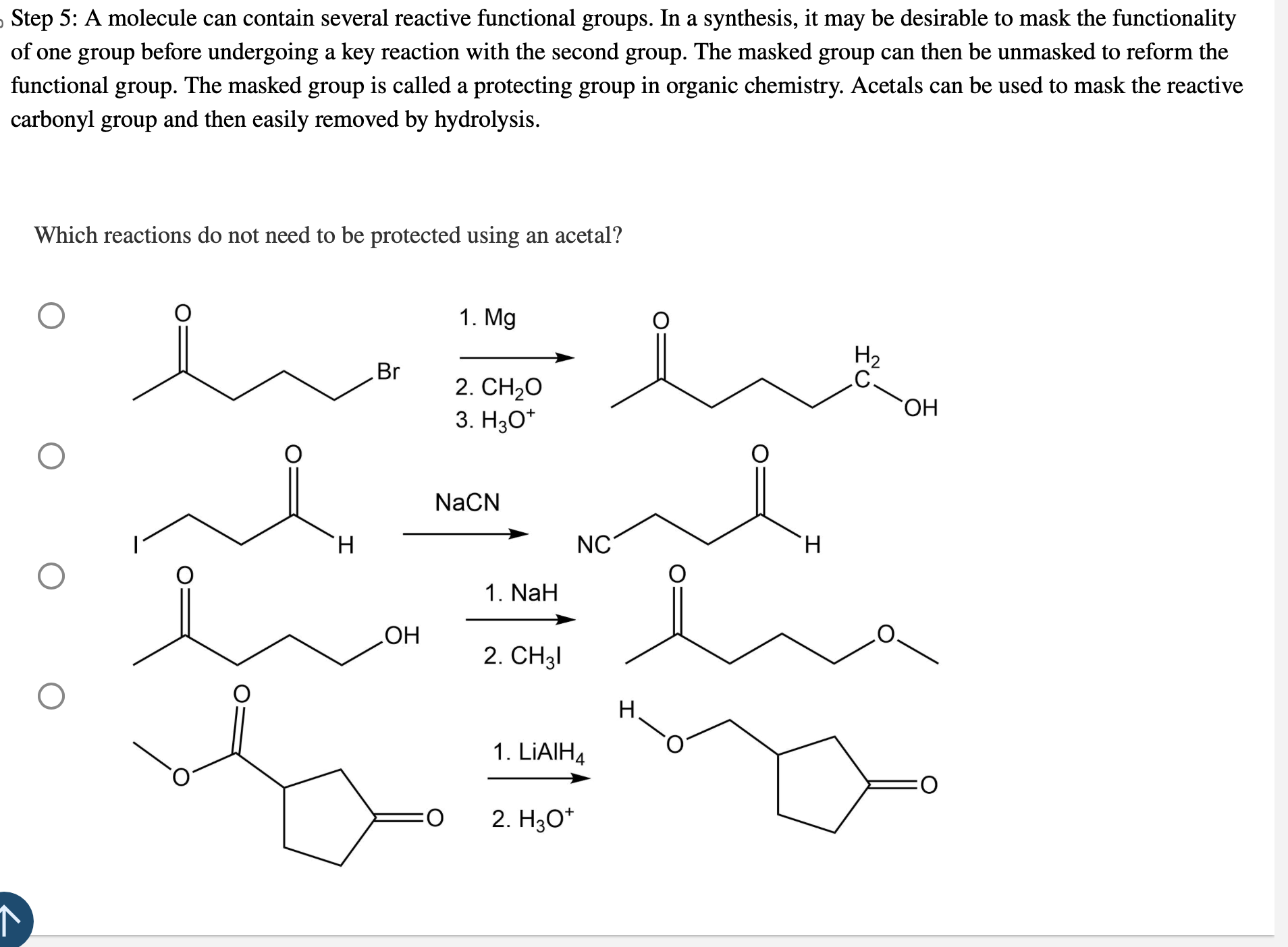 Solved Step 5: A molecule can contain several reactive | Chegg.com