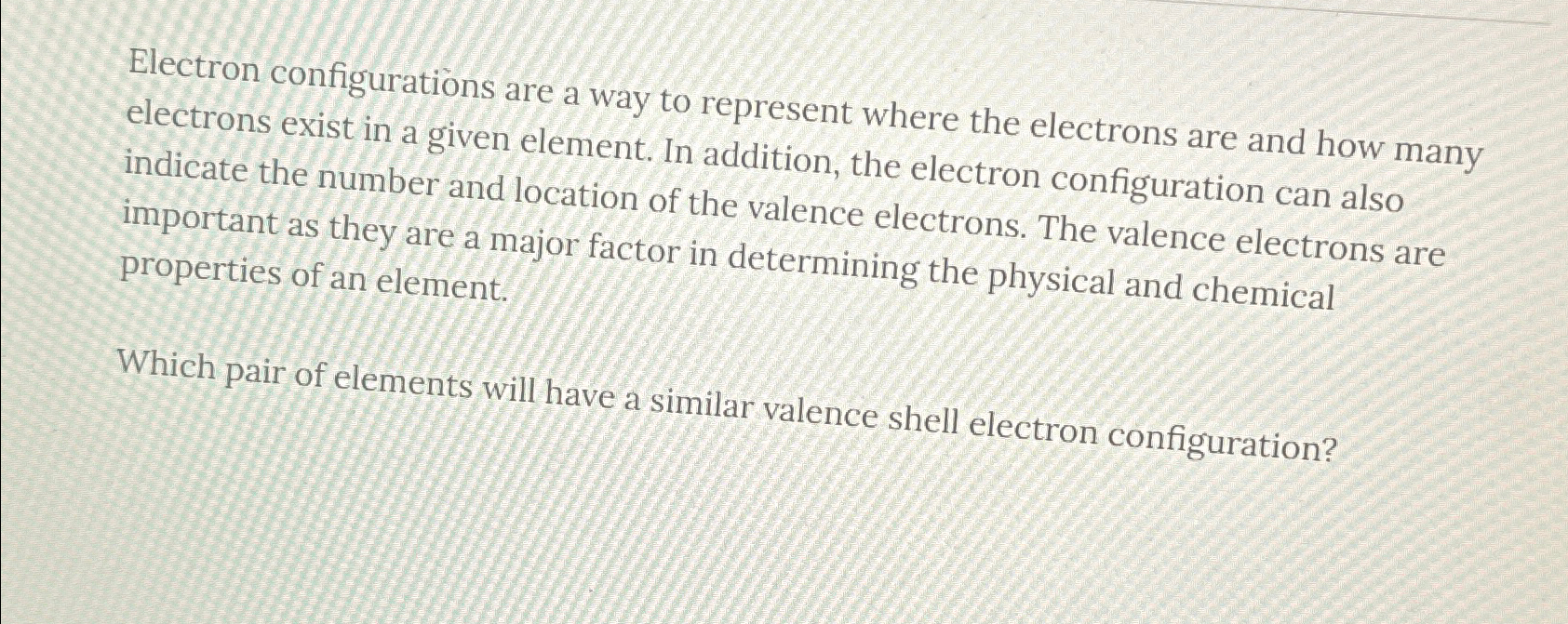 Solved Electron configurations are a way to represent where | Chegg.com