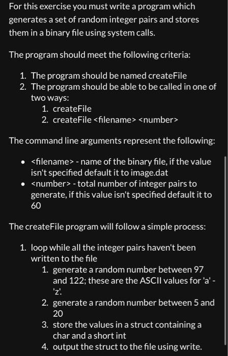 Solved For this exercise you must write a program which | Chegg.com