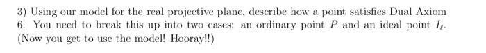 Solved 3) Using our model for the real projective plane, | Chegg.com