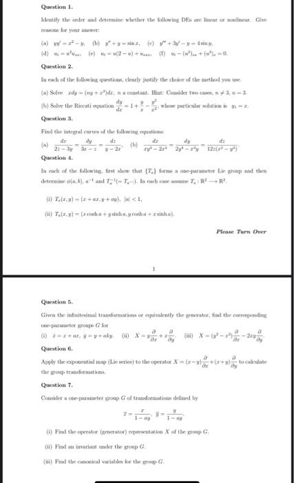Solved Odes