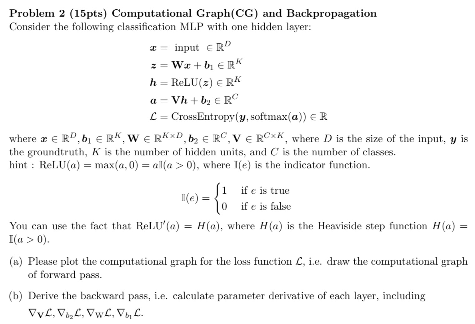Solved Problem 2 (15pts) ﻿Computational Graph(CG) ﻿and | Chegg.com