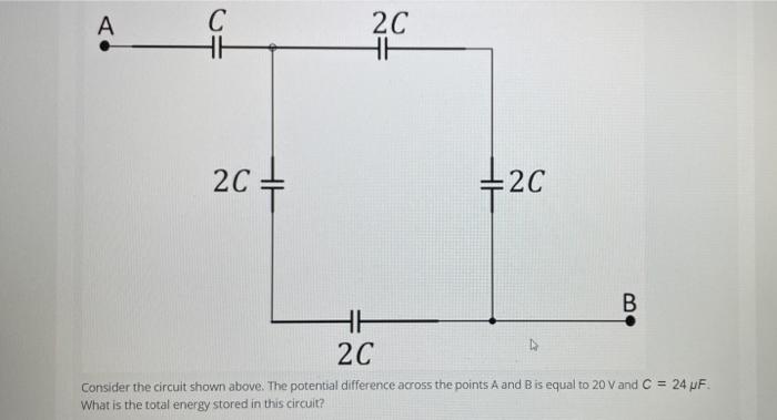 Solved A 4 C HE 20.. HE 2C +20 B HE 20 Consider the circuit | Chegg.com