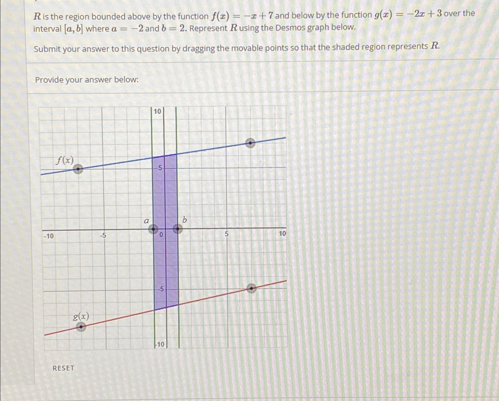 Solved R ﻿is the region bounded above by the function | Chegg.com