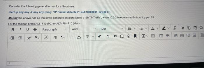 Solved Consider the following general format for a Snort | Chegg.com