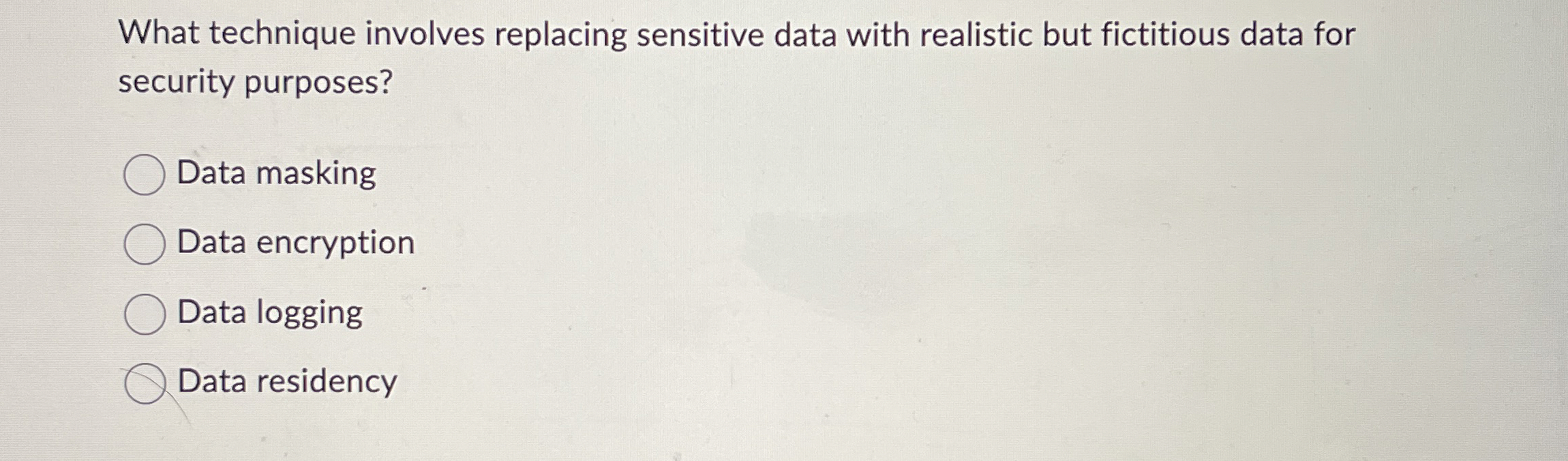 Solved What technique involves replacing sensitive data with | Chegg.com