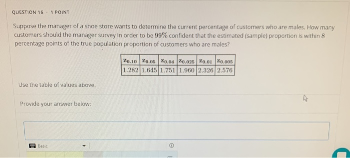 Solved Question 16 1 Point Suppose The Manager Of A Shoe