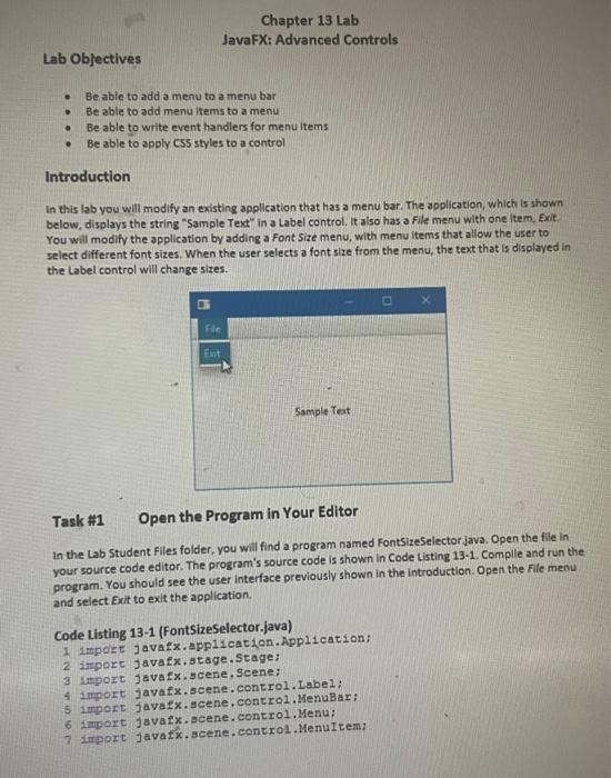 Solved Introduction In this lab you will modify an existing | Chegg.com