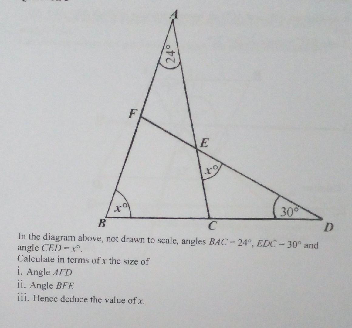 Solved In the diagram above, not drawn to scale, angles | Chegg.com