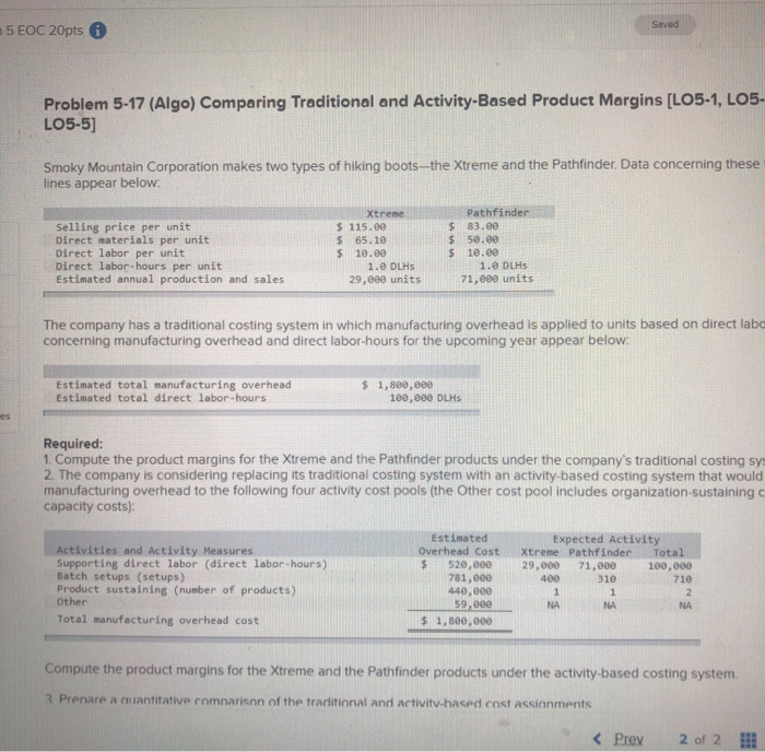 Solved Prepare a quantitative comparison of the traditional | Chegg.com