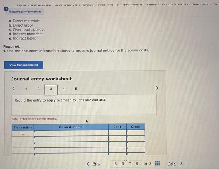 Solved Required: 1. Use the document information above to | Chegg.com