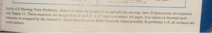 Solved Exercise 6.8 Missing-View Problems. Sketch or draw he | Chegg.com