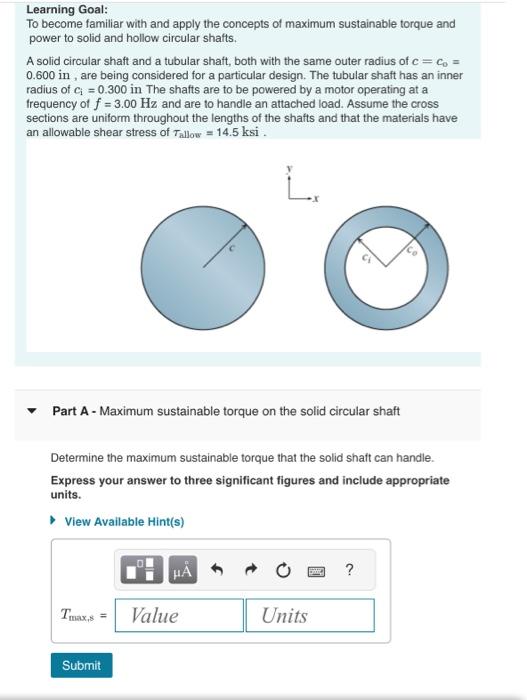 Solved Learning Goal: To become familiar with and apply the | Chegg.com