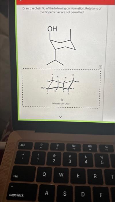 Solved Draw the chair flip of the following conformation. | Chegg.com