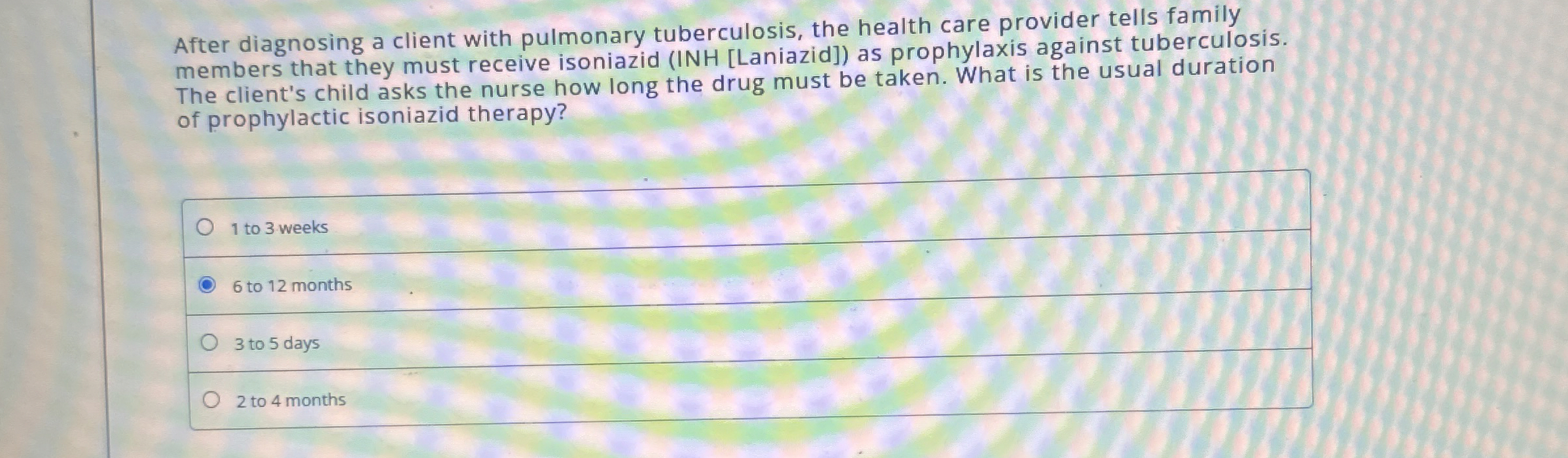 Solved After diagnosing a client with pulmonary | Chegg.com