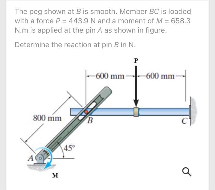 Solved 1. Determine the reaction at pin B in N.2. Determine | Chegg.com