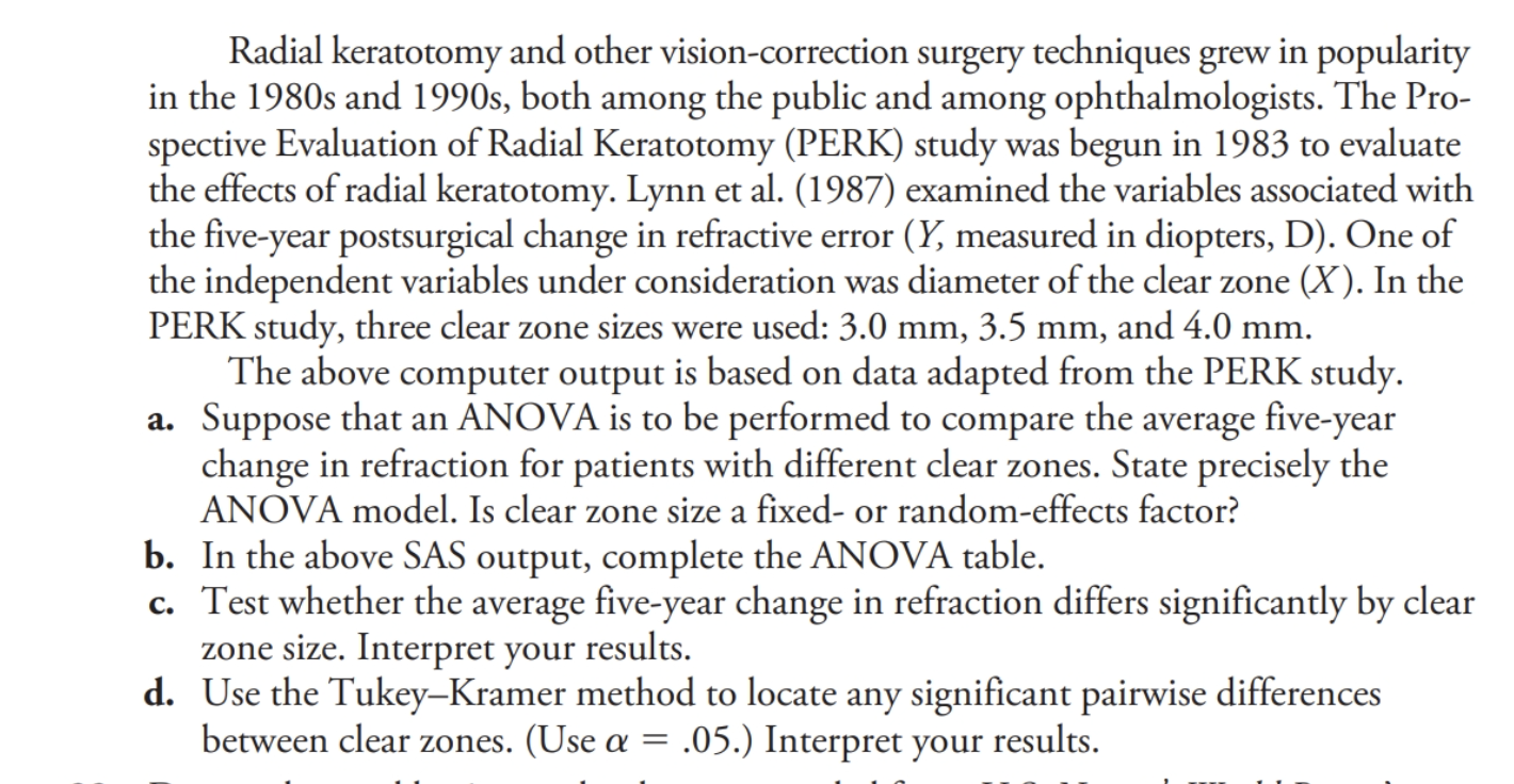 Solved Radial keratotomy and other vision-correction surgery | Chegg.com