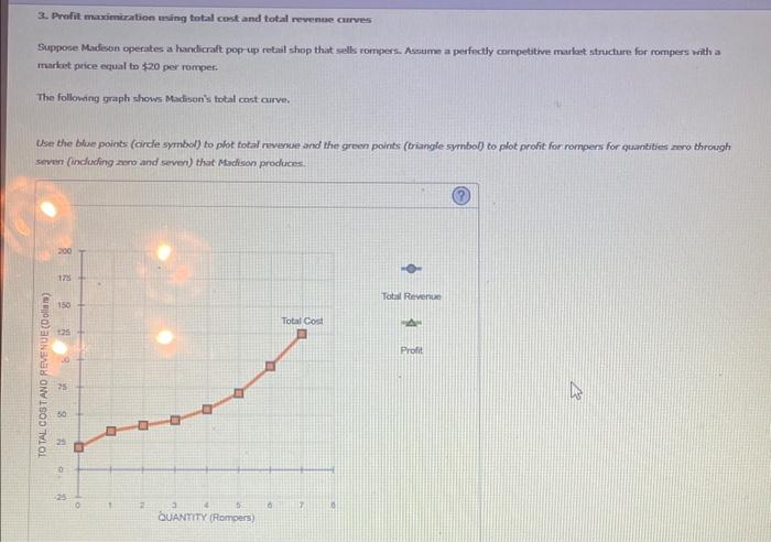 Solved 3. Profit meximiration msing trital cost and total | Chegg.com