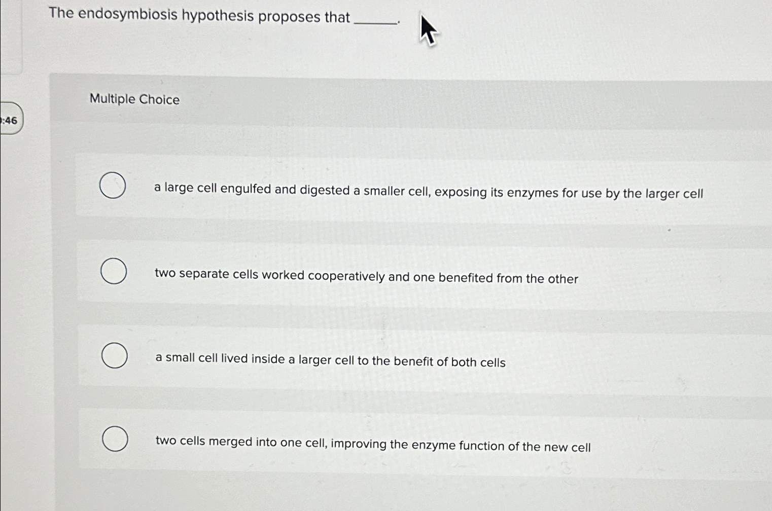Solved The endosymbiosis hypothesis proposes thatMultiple | Chegg.com