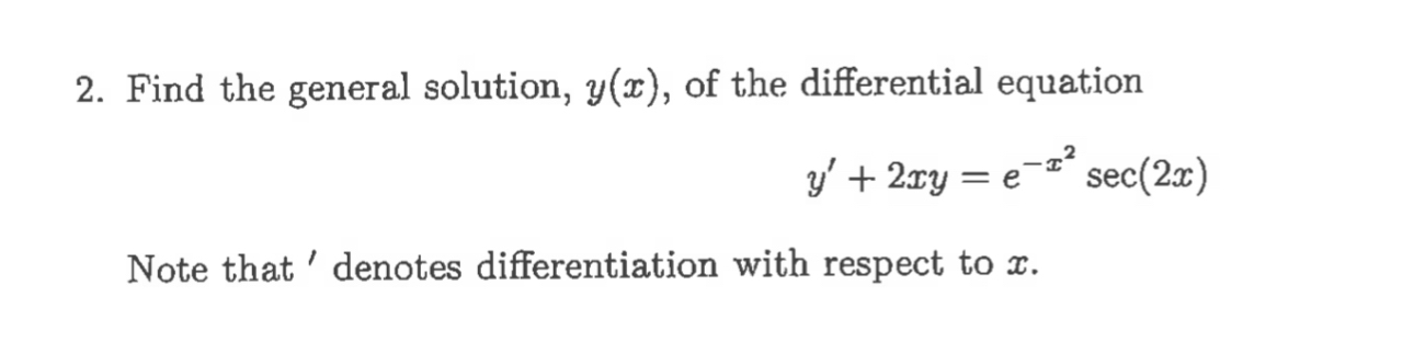 Solved Find the general solution, y(x), ﻿of the differential | Chegg.com
