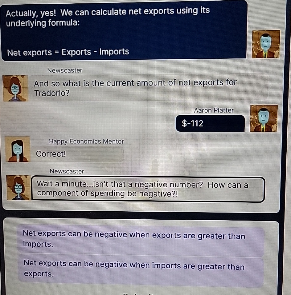 Solved Actually, yes! We can calculate net exports using its | Chegg.com