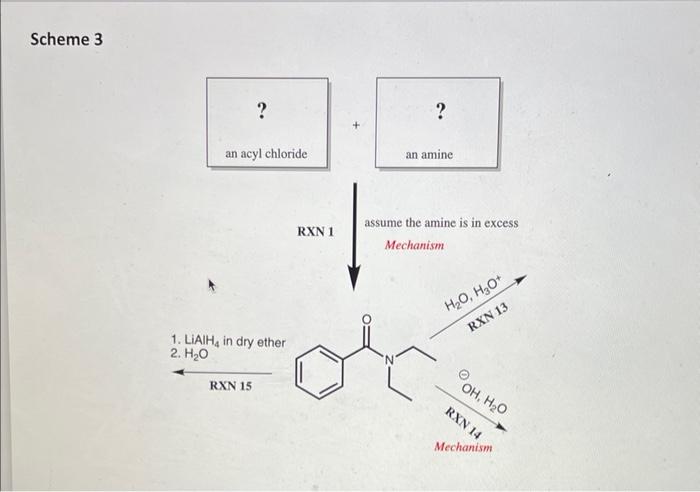 Solved Scheme 1Scheme 2Scheme 3 RXN1 1. LiAlH4 in dry 2. H2O | Chegg.com