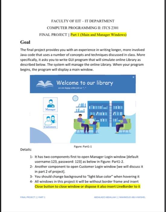 Solved FACULTY OF EIT - IT DEPARTMENT COMPUTER PROGRAMMING | Chegg.com