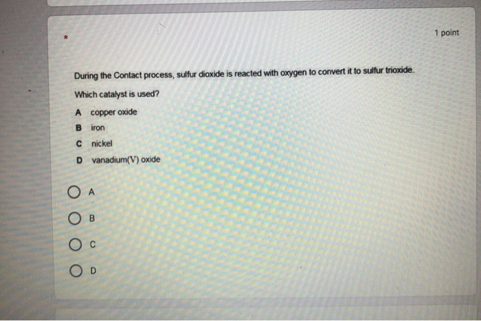 Solved Sulfuric acid is manufactured by the Contact process. | Chegg.com