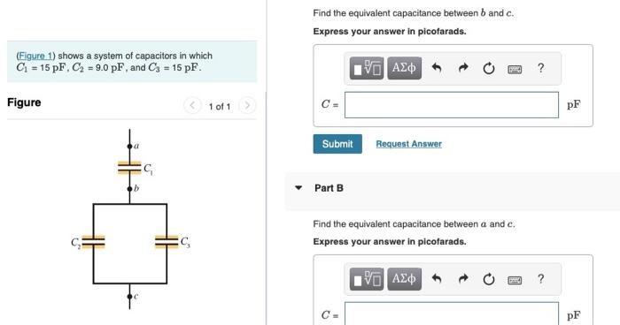 Solved Find the equivalent capacitance between b and c. | Chegg.com