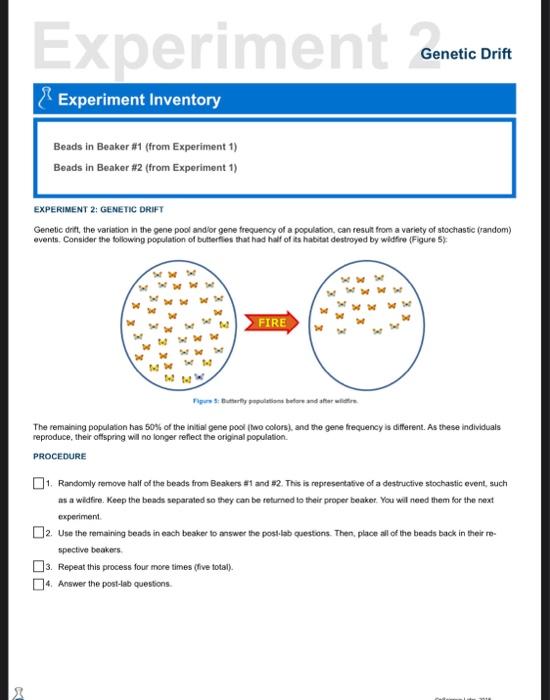 Solved Genetic dift, the variation in the gene pool andior | Chegg.com