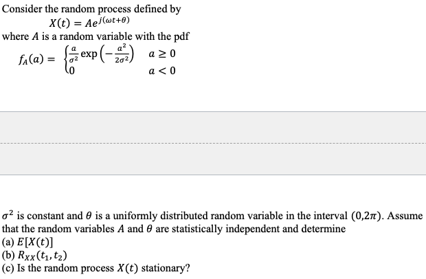 Solved Consider the random process defined | Chegg.com