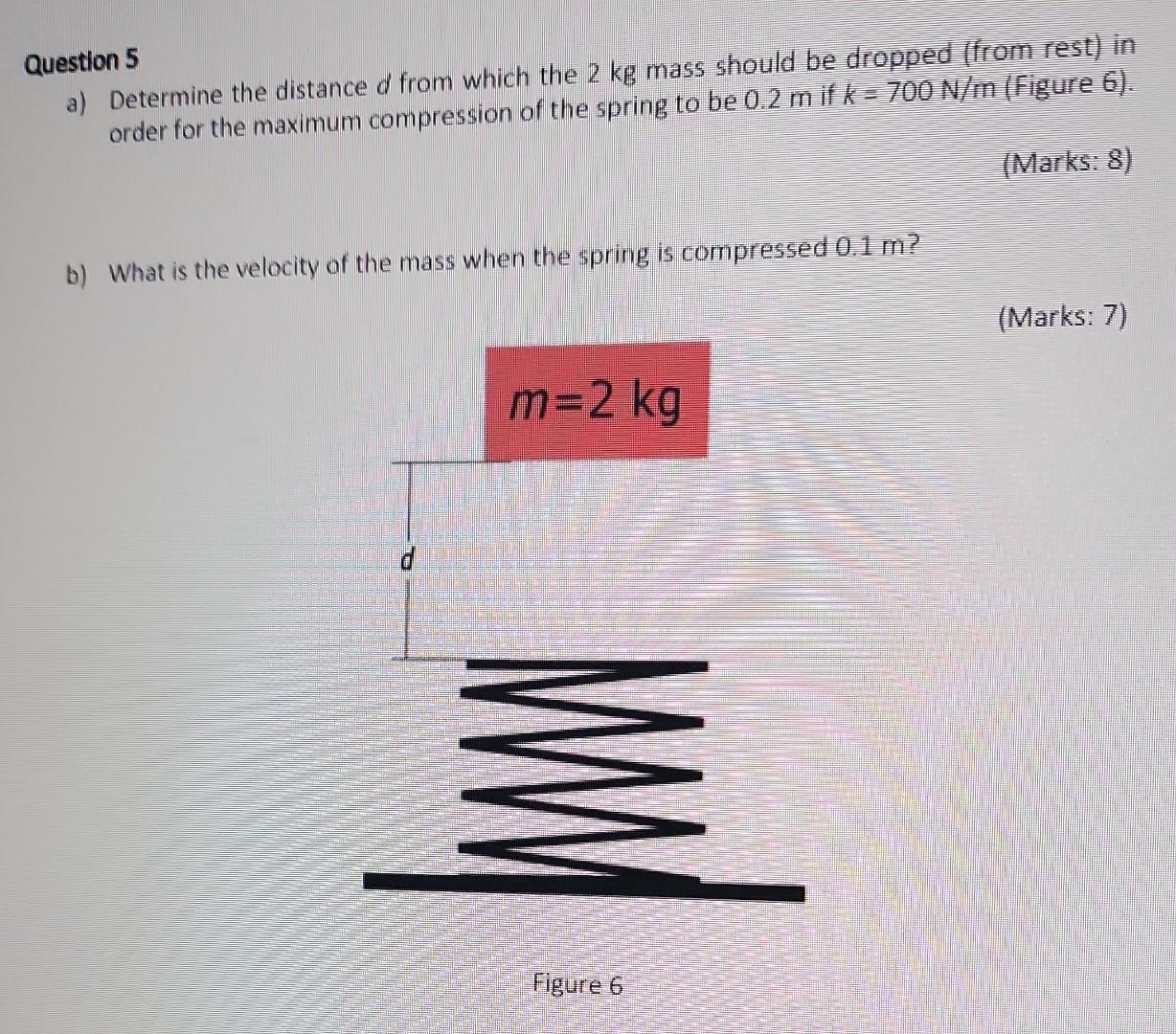 Solved Question 5 a) Determine the distance d from which the | Chegg.com