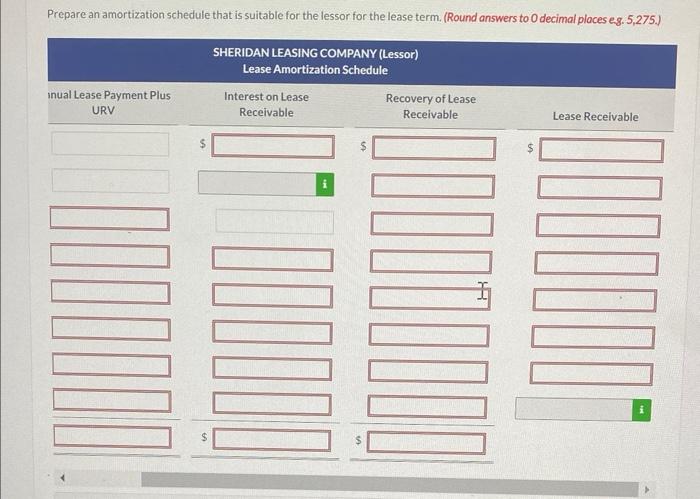 Solved Sheridan Leasing Company signs an agreement on | Chegg.com
