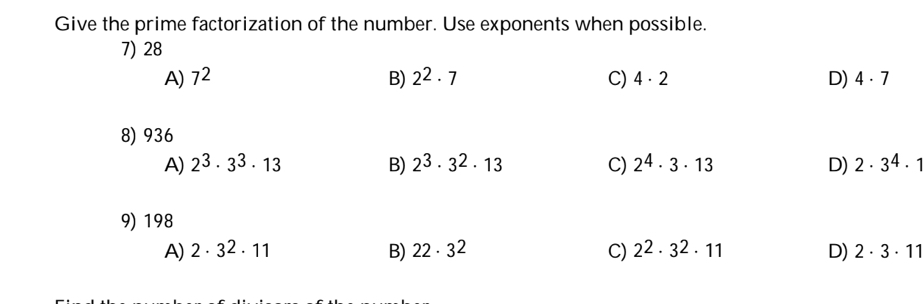 Solved Give the prime factorization of the number. Use | Chegg.com