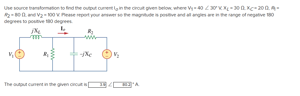Solved Use source transformation to ﻿find the output current | Chegg.com