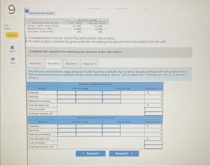 Solved Required: 1. Compute an activity rate for each | Chegg.com