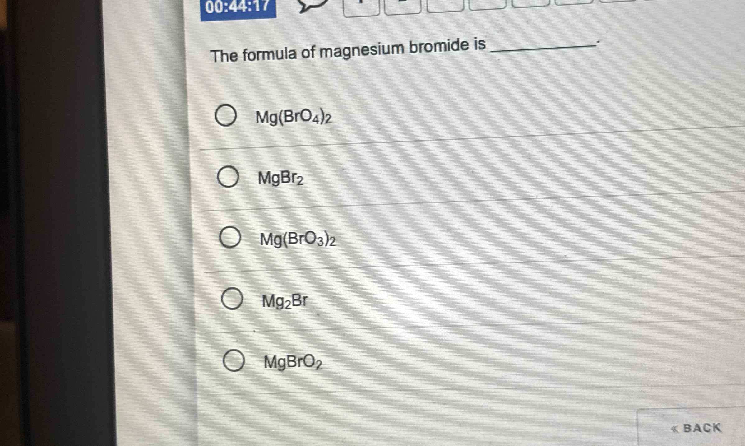 Solved The formula of magnesium bromide | Chegg.com