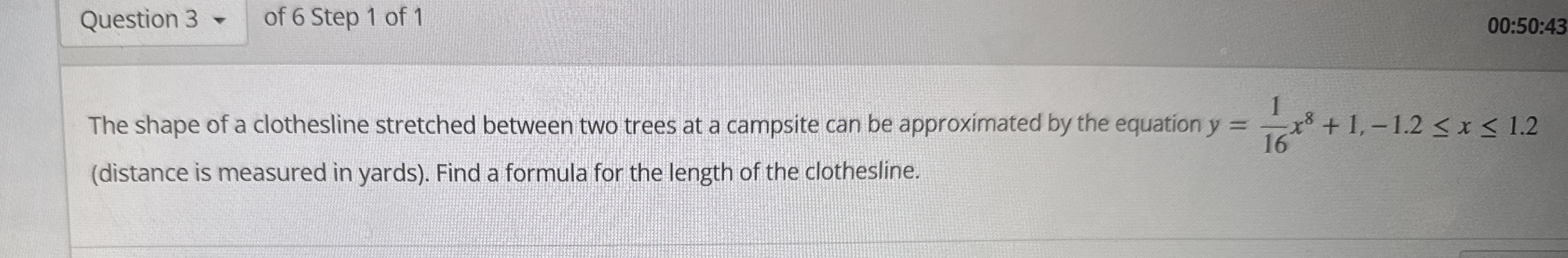 Solved Question 3of 6 ﻿Step 1 ﻿of 100:50:43The shape of a | Chegg.com