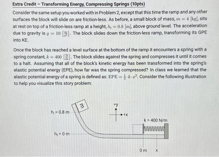 Solved Extra Credit - Transforming Energy, Compressing | Chegg.com