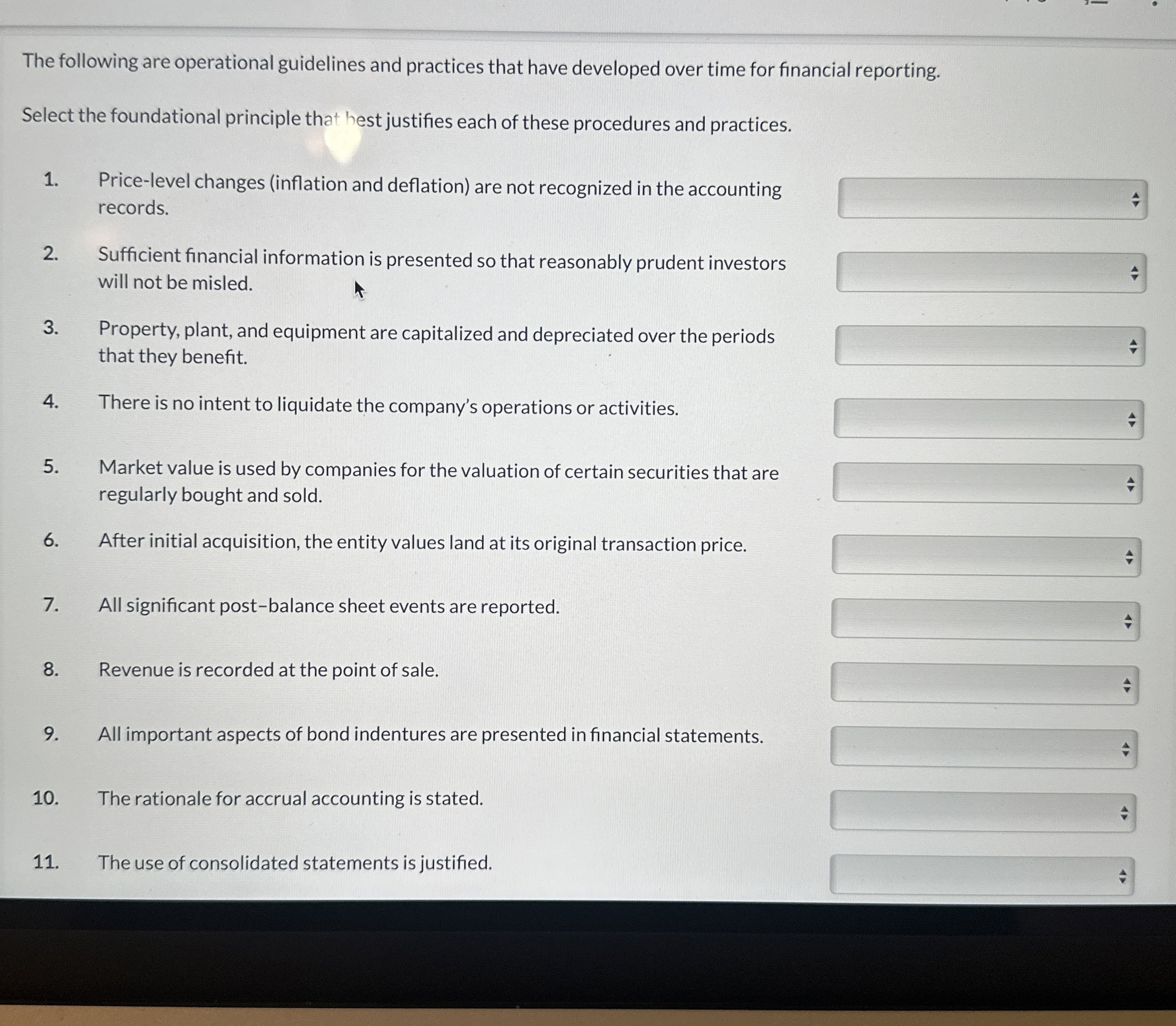 Solved The following are operational guidelines and | Chegg.com
