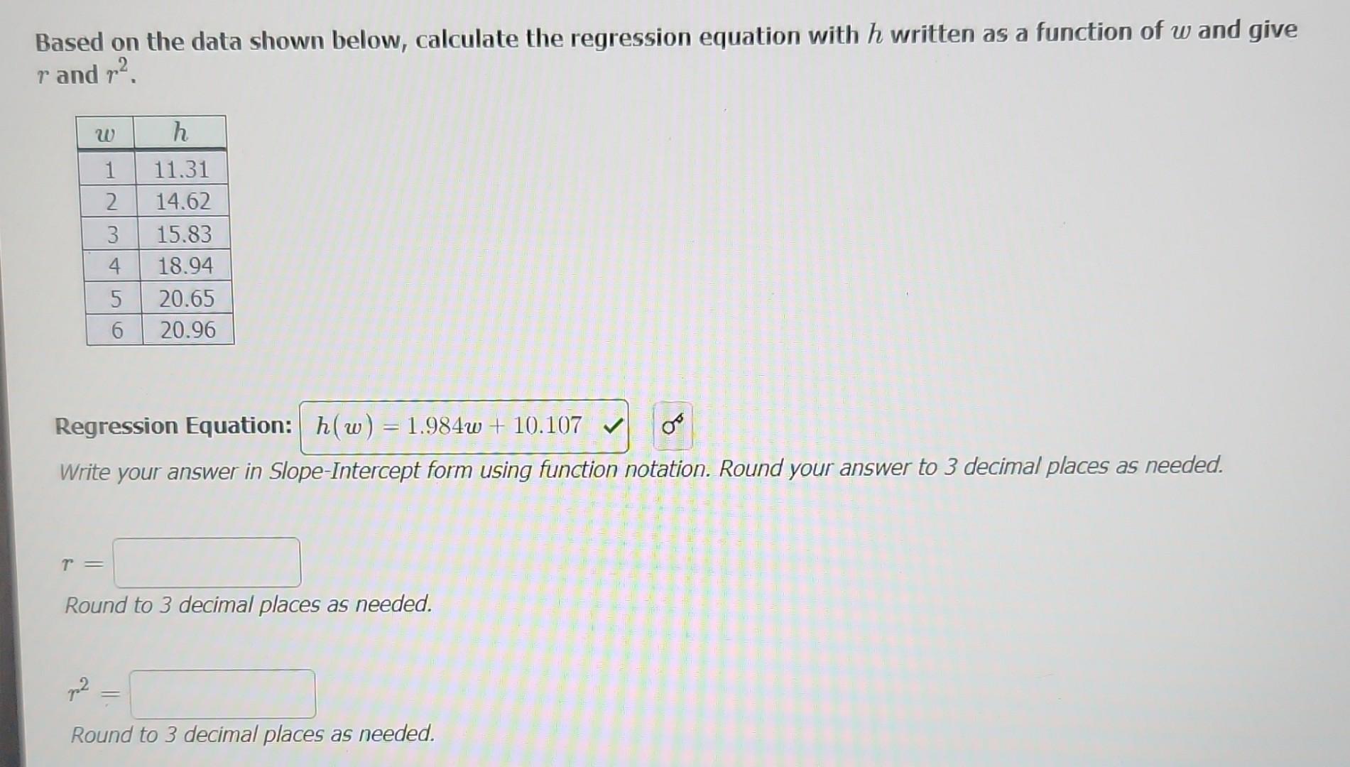 Solved Based on the data shown below, calculate the | Chegg.com
