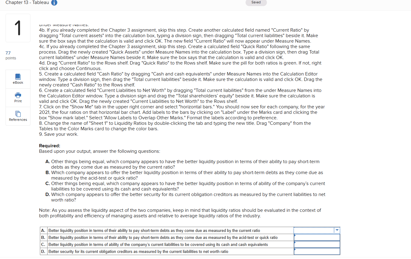 Solved 4b. ﻿If you already completed the Chapter 3 | Chegg.com