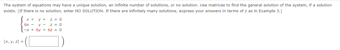 Solved The system of equations may have a unique solution, | Chegg.com