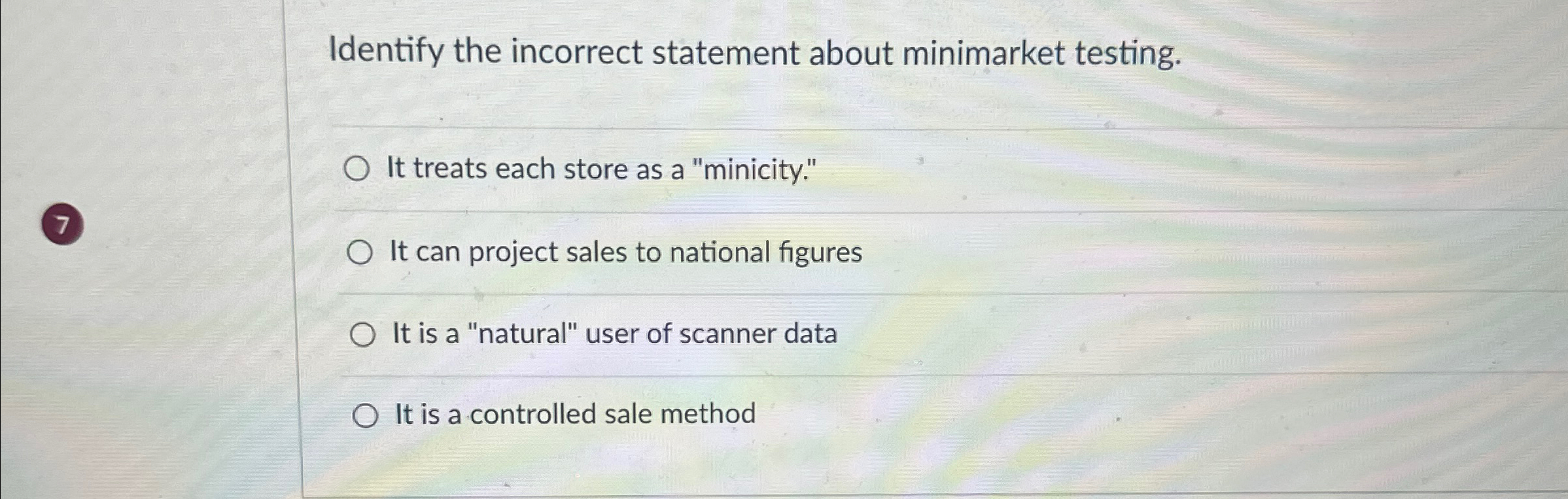 Solved Identify the incorrect statement about minimarket | Chegg.com