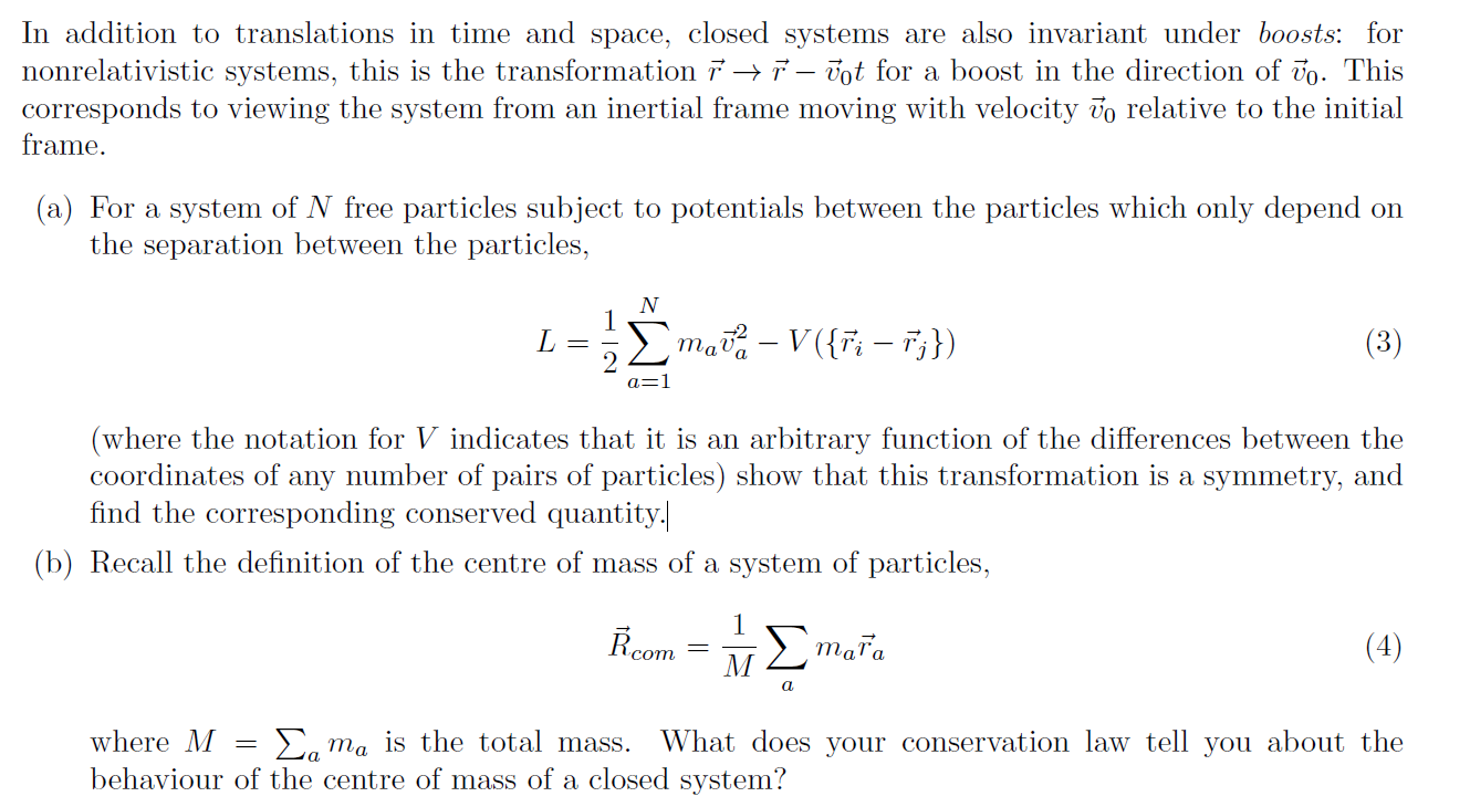 Solved In addition to translations in time and space, closed | Chegg.com