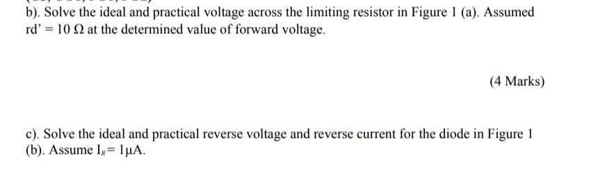 Solved a). Identify the forward and reverse voltage for each | Chegg.com
